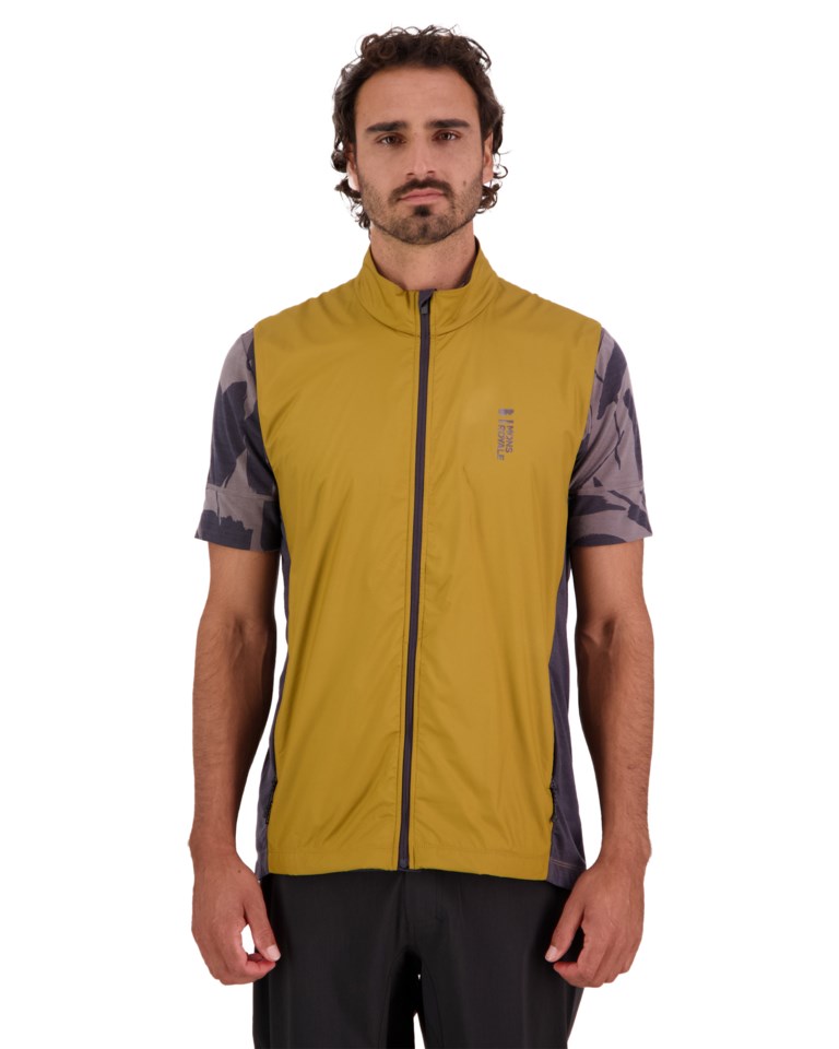 Mons Royale Redwood Wind Vest M Shale/Cumin